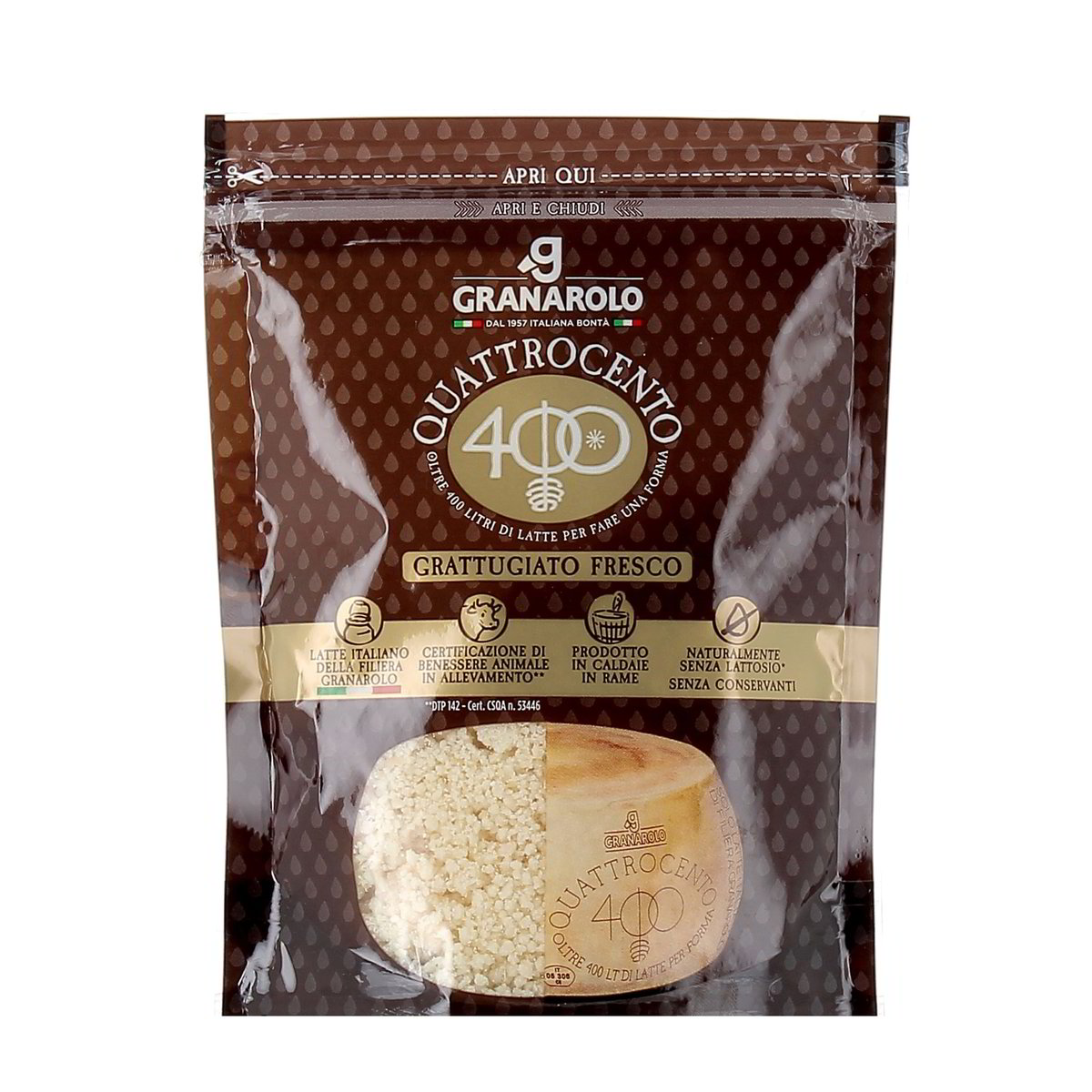 FORMAGGIO GRATTUGIATO FRESCO QUATTROCENTO in dettaglio | Pim Spesa Online