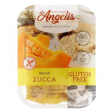 RAVIOLI ZUCCA SENZA GLUTINE DE ANGELIS 250 g in dettaglio | Pim Spesa ...